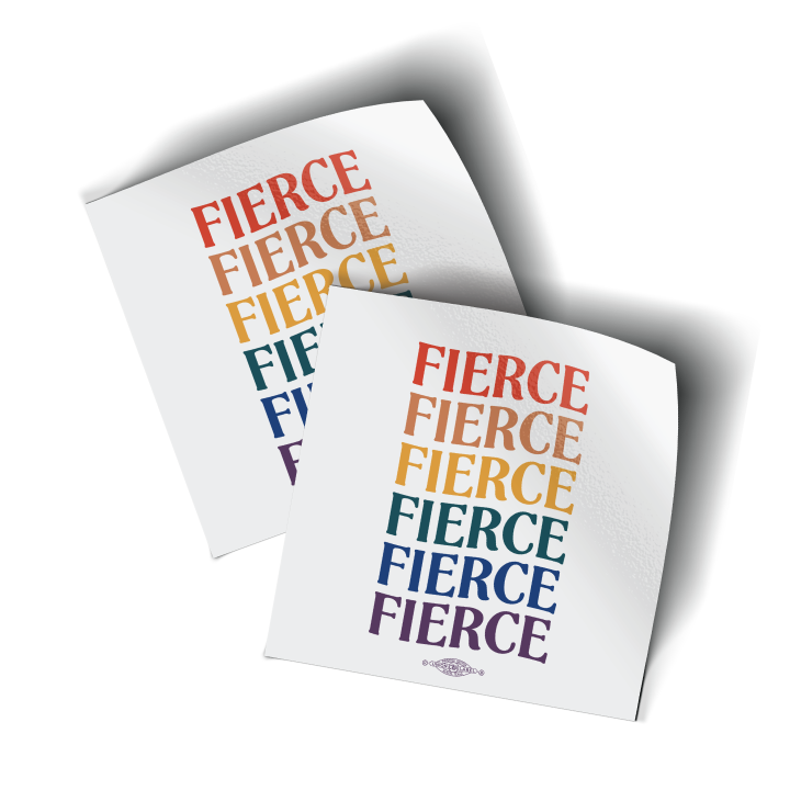 Fierce - Pride Colors (3.75" x 3.75" Vinyl Sticker -- Pack of Two ...