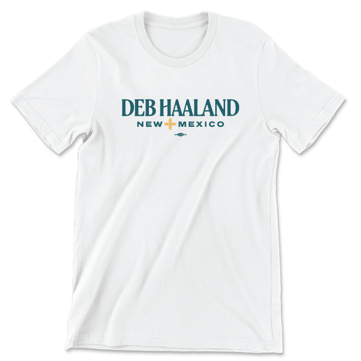 Deb Haaland (Unisex White Tee) – Deb Haaland for New Mexico Store