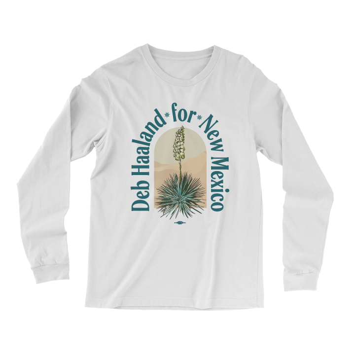 Yucca (White Long-Sleeve Tee) – Deb Haaland for New Mexico Store