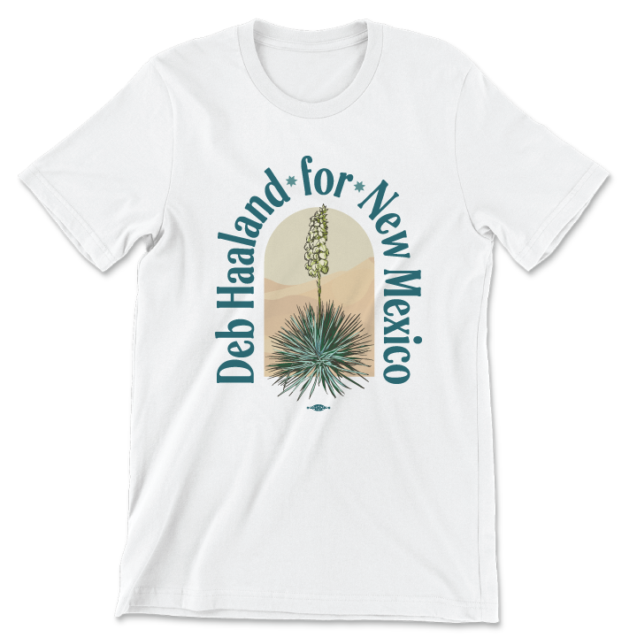 Yucca (Unisex White Tee) – Deb Haaland for New Mexico Store